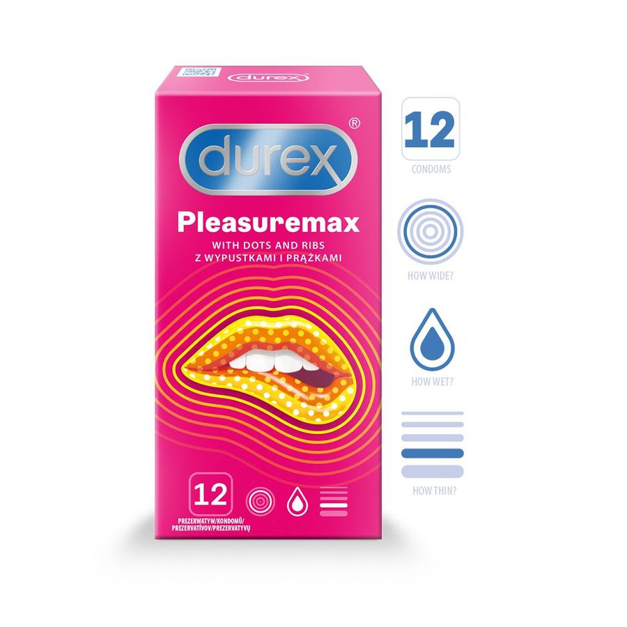 Durex Pleasuremax prezervatīvi 12 gab. | Durex LV